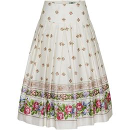 BERWIN Midi-Rock mit Blumenmuster Ecru/Bunt (Gr&ouml;&szlig;e: 40)