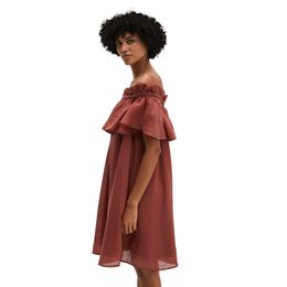 Marc O'Polo MARC O'POLO Damen Minikleid "aus weicher Ramiefaser"tall poppy, Gr. 42, unifarben, Obermaterial: 100% Ramie. Futter: 100% Viskose, Kleider