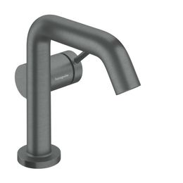Hansgrohe Tecturis S Einhebel-Waschtischarmatur 73323340 Ausladung 130mm, mit Zugstangen-Ablaufgarnitur, brushed black chrome