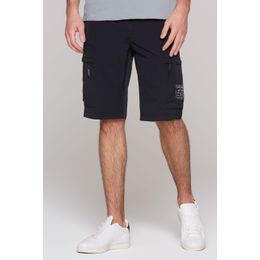 CMPD Herren Cargoshorts, blau, Gr. S, bedruckt, Web, Material: 71% Polyamid, 29% Polyester, Hosen, mit Ges&auml;&szlig;taschen