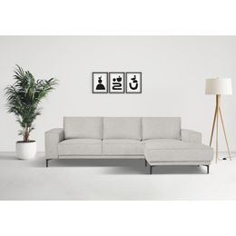 Ecksofa OTTO HOME, B:280cm H:85cm T:152cm, braun, 100% Polyester, Wohnzimmer, Sofas, "OLAND Flachgewebe L-Form, B: 280 cm, Skandi-Design", L-Form,