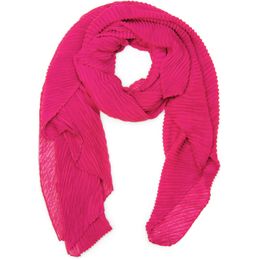 styleBREAKER Damen Schal "Gekreppter Unifarbener Schal", pink, Modisch, Obermaterial: 50% Viskose CV. 50% Baumwolle CO., Modet&uuml;cher