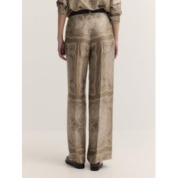 Bugatti Damen Stoffhose "Modern Fit"60, taupe, Gr. 38, 100% Viskose, Hosen, Modern Fit Viskosehose Grafischer Print