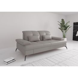 Sit & More 3-Sitzer SIT & MORE, B:212cm H:90cm T:122cm, grau, Sofas, "Amica, inkl. Sitztiefenverstellung und Armteilverstellung", wahlweise mit