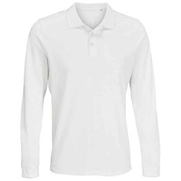 SOLS Unisex Adult Prime Pique Langarm-Poloshirt (Wei&szlig;)