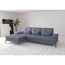 Sit & More Ecksofa SIT & MORE, B:279cm H:90cm T:185cm, blau, Wohnzimmer, Sofas, "Amica, L-Form, inkl. Sitztiefenverstellung & Armteilverstellung", wahlweise mit