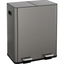 OTTO HOME M&uuml;lleimer "Garrin, Soft Close, m. 2 F&auml;chern, Fassungsverm&ouml;gen 2x15 L bzw. 2x30 L", B/H/T: 54,5cm x 66,8cm x 39,1cm, grau, K&uuml;che, M&uuml;lleimer,