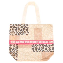 Zwillingsherz Damen Tragetasche, beige, Canvas, Baumwolle, Kunstfaser, gemustert, Taschen, Stofftasche mit Henkel, bunter Mustermix