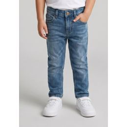 STACCATO M&auml;dchen 5-Pocket-Jeans, blau, Gr. 110, Denim/Jeans, Obermaterial: 80% Baumwolle, 19% Polyester, 1% Elasthan, Jeans, mit Stretch, for boys