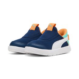Puma M&auml;dchen Sneaker "COURTFLEX V3 SLIPTECH INF", Gr. 20, blau, Textil, unifarben, Schuhe, SLIPTECH Technologie: praktisches Anziehen ohne H&auml;nde