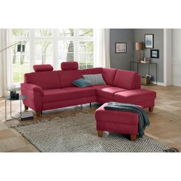 Ecksofa OTTO HOME, B:250cm H:89cm T:201cm, rot, Struktur ( 100% Polyester);Struktur fein ( 100% Polyester);Luxus-Microfaser ALTARA NUBUCK (100%