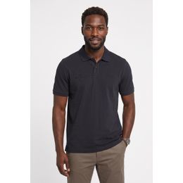 Camel Active Herren Poloshirt, schwarz, Gr. S, bestickt, unifarben, Piqu&eacute;, Obermaterial: 100% Baumwolle, Shirts, normale Passform, kurze &Auml;rmel,