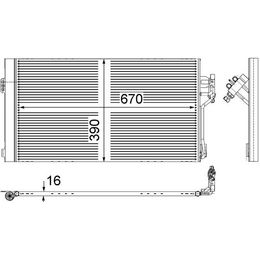 Mahle Kondensator, Klimaanlage ac761000s f&uuml;r Mercedes