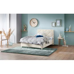 Polsterbett, L:210cm, beige, Westfalia Schlafkomfort, Bezug 100% Polyester, Polsterung: Polsterwatte, Material Gestell: gepolsterter Holzwerkstoff,