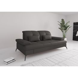 Sit & More 2,5-Sitzer SIT & MORE, B:202cm H:90cm T:122cm, schwarz, Sofas, "Amica, inkl. Sitztiefenverstellung und Armteilverstellung", wahlweise mit