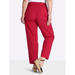sheego Damen 7/8-Hoseerdbeere, Gr. 54, unifarben, 97% Baumwolle, 3% Elasthan, Hosen