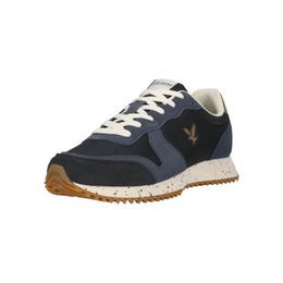 Lyle & Scott LYLE & SCOTT Herren Sneaker "Leno", Gr. 44, blau, Kunstfaser, Lederimitat, Schuhe, mit gepolsterter Zwischensohle und ikonischem Logo