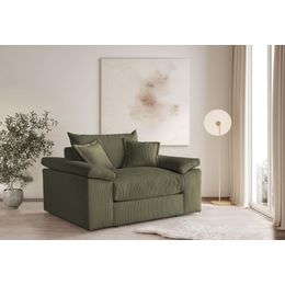 XXL-Sessel OTTO HOME, B:151cm H:93cm T:123cm, gr&uuml;n, 100% Polyester, Sessel, "Soft&Cosy, B: 151 cm - OTTO. Verl&auml;ssliche Qualit&auml;t.", Mega-Sessel, Cord