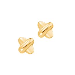 s.Oliver Damen Paar Ohrstecker "Knots", Edelstahl, gold, Edelstahl, Ohrringe