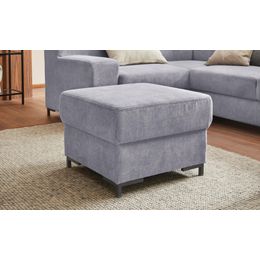Hocker DOMO collection, B:62cm H:42cm T:62cm, grau, Wohnzimmer, Hocker, "Ledas B/T 62/62cm", in vielen Farben erh&auml;ltlich