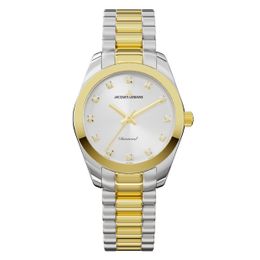 Jacques Lemans Damen Quarzuhr "Derby Diamond", gold, Armbanduhren, Armbanduhr, Damenuhr, Edelstahlarmband, Lab Grown