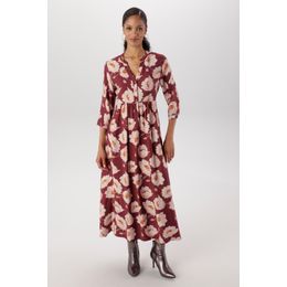 Damen Maxikleid, rot, Gr. 46, Aniston SELECTED, bedruckt, gebl&uuml;mt, gemustert, Web, Obermaterial: 83% Viskose, 17% Polyester, Kleider, fantasievolle
