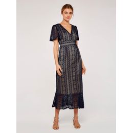 Apricot Damen Midikleid "sommerliches Maxikleid", blau, Gr. 40, bestickt, Obermaterial: 100% Polyester PES., Kleider, aus Spitze