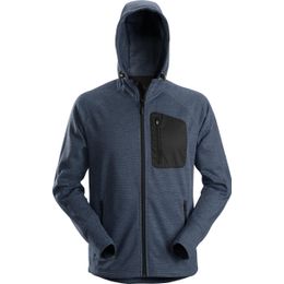 Herren Outdoorjacke "FlexiWork, Fleece Hoodie", blau, Gr. XL, Snickers Workwear, Obermaterial: 100% Polyester PES., Jacken