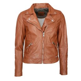 Mustang Damen Lederjacke "31019198", braun, Gr. XS, Obermaterial: 100% Lammleder. Innenfutter: 100% Baumwolle. F&uuml;tterung: 90% Baumwolle, 10%