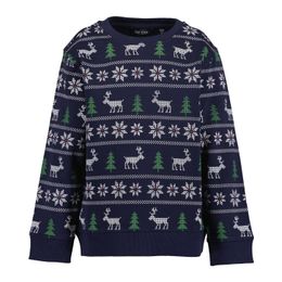 Blue Seven Jungen Sweater "Sweatshirt Christmas", blau, Gr. 110, 100% Baumwolle, Sweatshirts