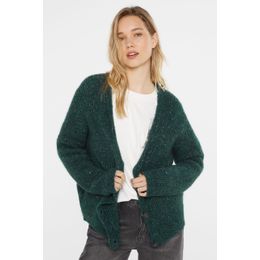 Damen Cardigan, gr&uuml;n, Gr. ML, SENSES.THE LABEL, meliert, Material: 33% Polyacryl, 30% Alpaka, 17% Polyamid, 11% Wolle, 6% Baumwolle, 2% Polyester, 1%