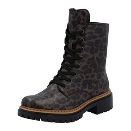 Rieker Damen Schn&uuml;rstiefelette "Rieker Stiefelette Lederimitat", Gr. 38, grau, Lederimitat, Schuhe