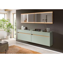 Garderoben-Set Home Affaire, B:220cm H:192cm T:32cm, gr&uuml;n, Holzwerkstoff, Flur, Kastenm&ouml;bel-Sets, "EVRID, 4-teilig, Breite 220 cm, inkl.