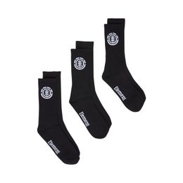 Element Herren Socken "Icon"flint schwarz, Obermaterial: 73% Baumwolle, 22% Polyester, 4% Elastodien, 1% Elasthan., Socken