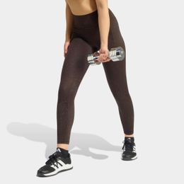 Damen Trainingstights "OPTIME PRIMELIFT 7/8-LEGGINGS, SCHLANGENPRINT", braun, Gr. XS, adidas Performance, Obermaterial: 73% Polyester, 27% Elasthan,