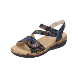 Remonte Damen Riemchensandale "Remonte Sandalen Leder", Gr. 39, schwarz, Leder, Schuhe