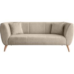 Ecksofa Home Affaire, B:208cm H:83cm T:88cm, beige, 100% Polyester, Wohnzimmer, Sofas, "Lazio modern und bequem, schmale Armlehnen, tolle