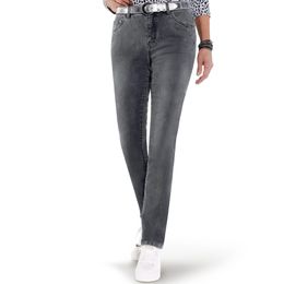 Inspirationen Damen 5-Pocket-Jeansgrau denim, Gr. 25, unifarben, 98% Baumwolle, 2% Elasthan, Jeans
