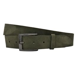 AnnaMatoni Damen Lederg&uuml;rtel "AnnaMatoni Damen Lederg&uuml;rtel in hochwertigem Velour Leder 3,5cm", gr&uuml;n, Gr. 105, 100% Leder, G&uuml;rtel