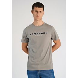 LINDBERGH Herren Kurzarmshirt "T-Shirt (Kurzarm) Relaxed Fit"grau goose, Gr. M, Obermaterial: 100% Baumwolle, Shirts