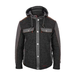 Almgwand Herren Trachtenjacke "Jacke DUERRKOPFSPITZE", grau, Gr. 54, Obermaterial: 60% Wolle WO. 30% Polyester PES. 5% Polyamid PA. 5% Sonstiges