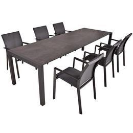 Garden Pleasure Gartenm&ouml;belset 'Sophia' f&uuml;r 6 Personen Aluminium