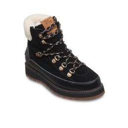 Roxy Damen Winterboots "Azelie", Gr. 10, schwarz, Obermaterial: 82% Leder, 16% Polyester, 2% Metall. Futter: 100% Polyester. Laufsohle: 100% Gummi.,