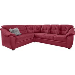 Sit & More Ecksofa SIT & MORE, B:262cm H:90cm T:212cm, rot, PRIMABELLE-Microfaser (100% Polyester);SOFTLUX/Struktur (Korpus in Kunstleder, Sitz und R&uuml;cken in