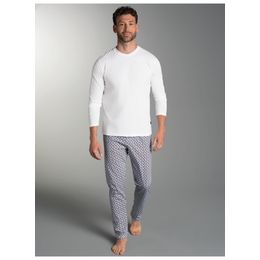 TRIGEMA Herren Schlafanzug "TRIGEMA Pyjama mit Pinguinmotiv", Gr. M, wei&szlig;, Single Jersey, 100% Baumwolle, Homewear-Sets