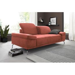 3-Sitzer OTTO HOME, B:212cm H:97cm T:111cm, orange, Luxus-Microfaser Vintageoptik (100% Polyester);Flachgewebe Mura: (100%