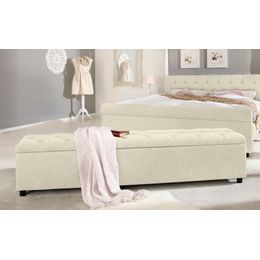 Polsterbank Home Affaire, B:180cm H:41,5cm T:40cm, beige, Holzwerkstoff, Massivholz, Esszimmer, Sitzb&auml;nke, "Goronna", 6 Farben, Sitzh&ouml;he 41,5 cm, als