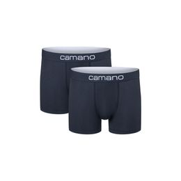 Camano Herren Boxershorts "2er Pack", Gr. XL, blau, 95% Baumwolle, 5% Elasthan, Unterhosen