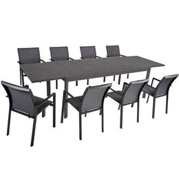 Garden Pleasure Gartenm&ouml;belset 'Nerea' f&uuml;r 8 Personen Aluminium