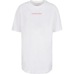 Merchcode Damen T-Shirt "Merchcode Ladies Douceur Florale Tee", wei&szlig;, Gr. M, bedruckt, 100% Baumwolle, Shirts